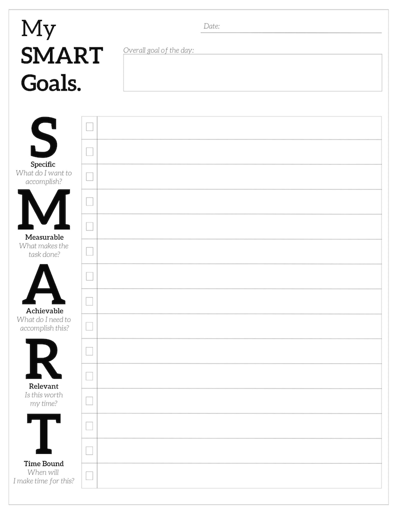 SMART Goals | Time Management | Time Organization | Memory Organization ...