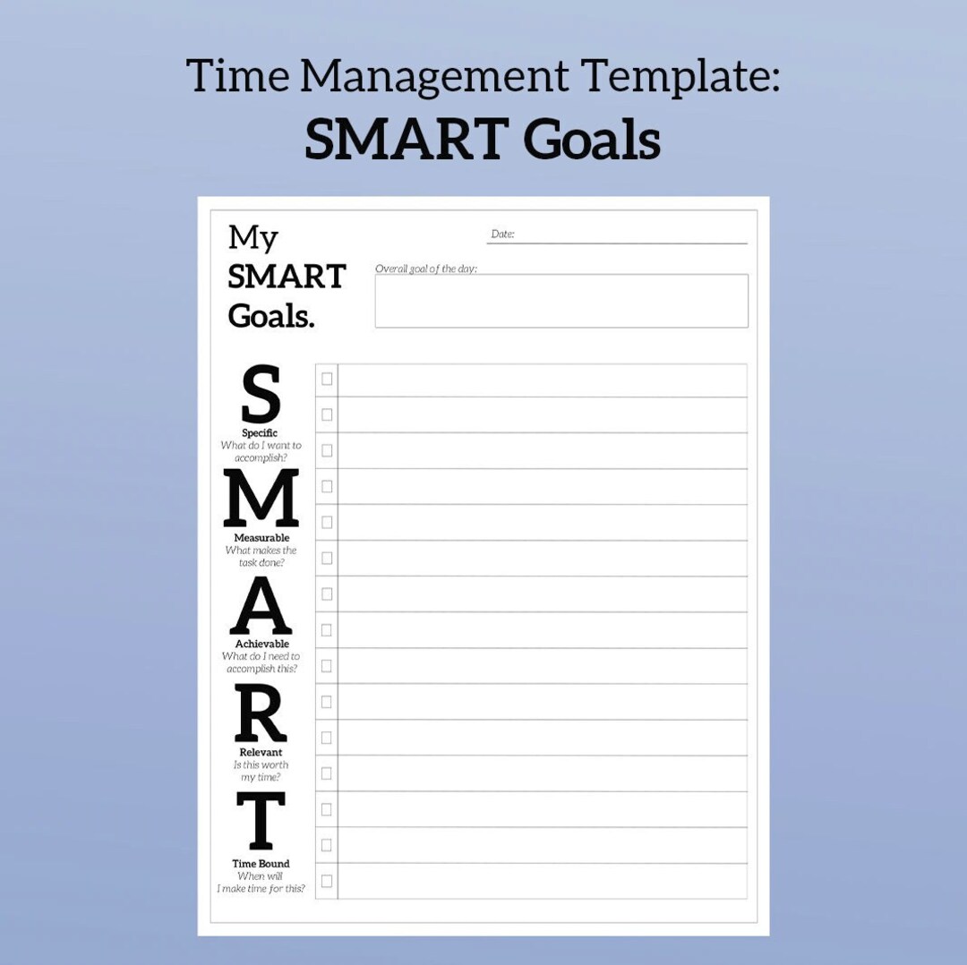SMART Goals | Time Management | Time Organization | Memory Organization ...