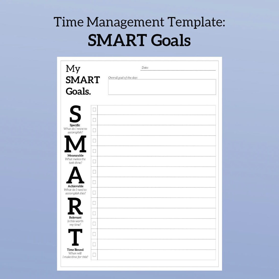 SMART Goals | Time Management | Time Organization | Memory Organization ...