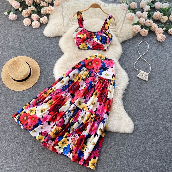 Floral Two Piece Set - Etsy