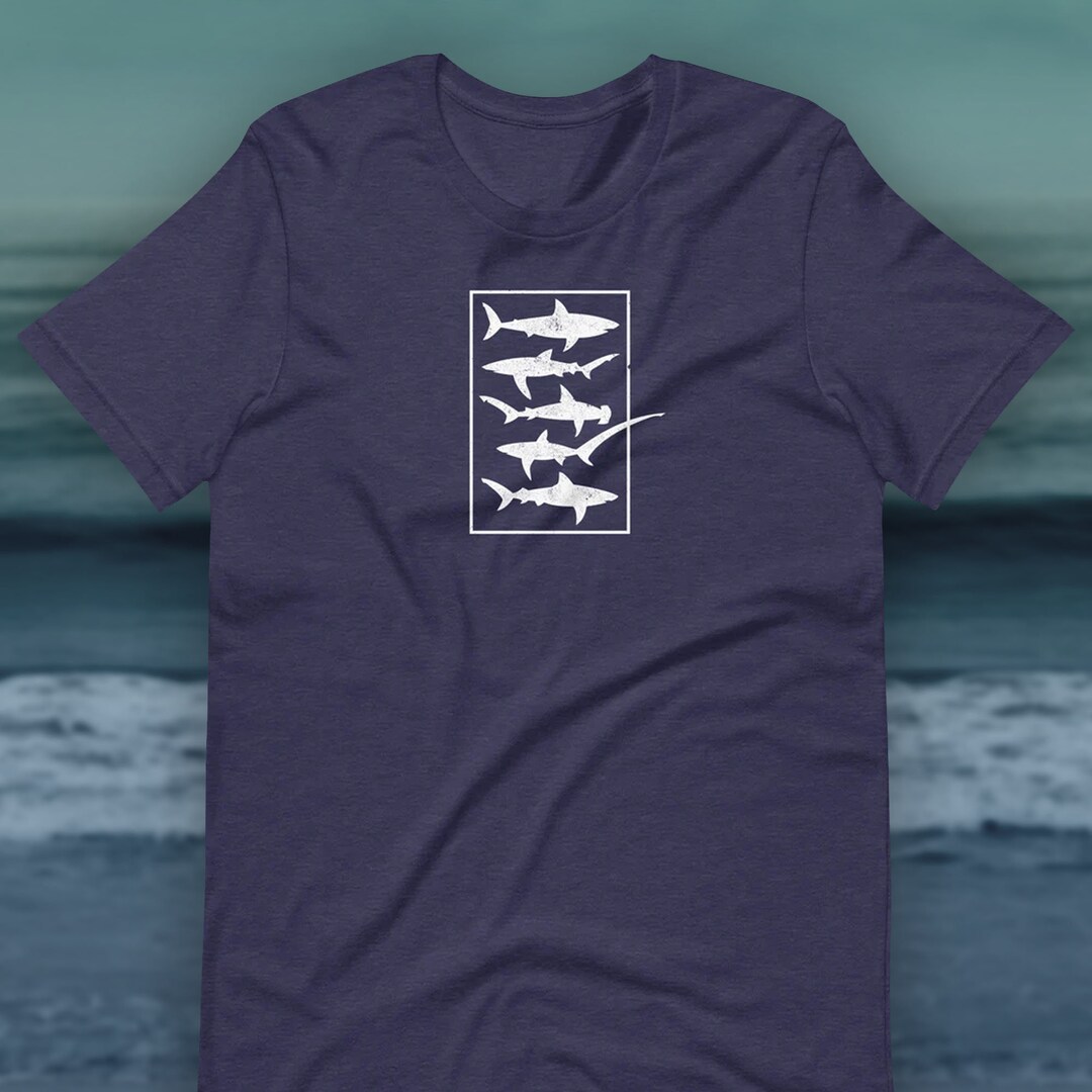 Shark Species T-shirt Multiple Colors Unisex Men and Womens Shark ...