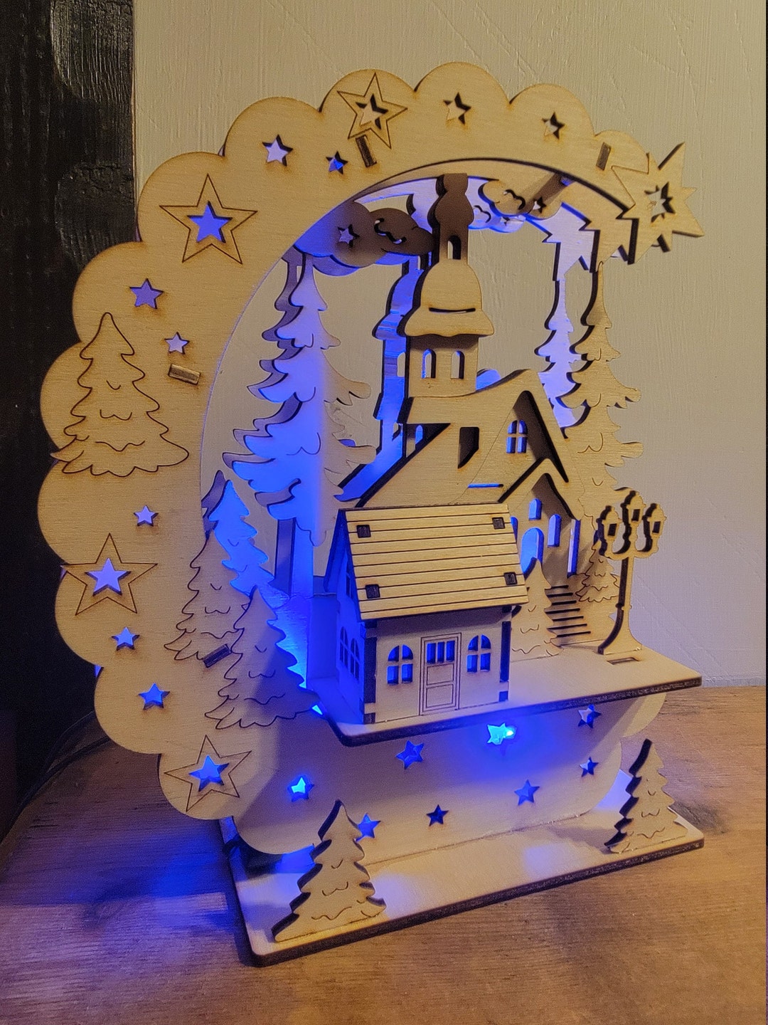 Lighted Winter Scene - Etsy