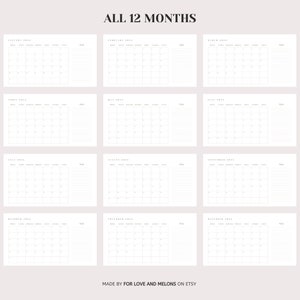 2022 Monthly Calendar With Notes | Printable Calendar | Template| Year ...