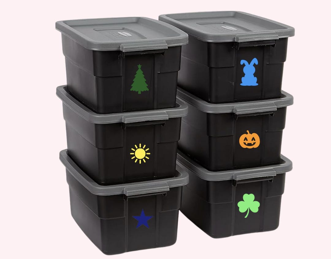 Holiday Storage Decal | Holiday Storage Labels | Bin Label | Storage ...