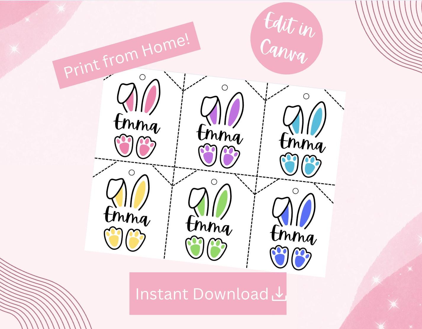 Printable Easter Basket Labels | Easter Basket Labels | Easter Basket ...