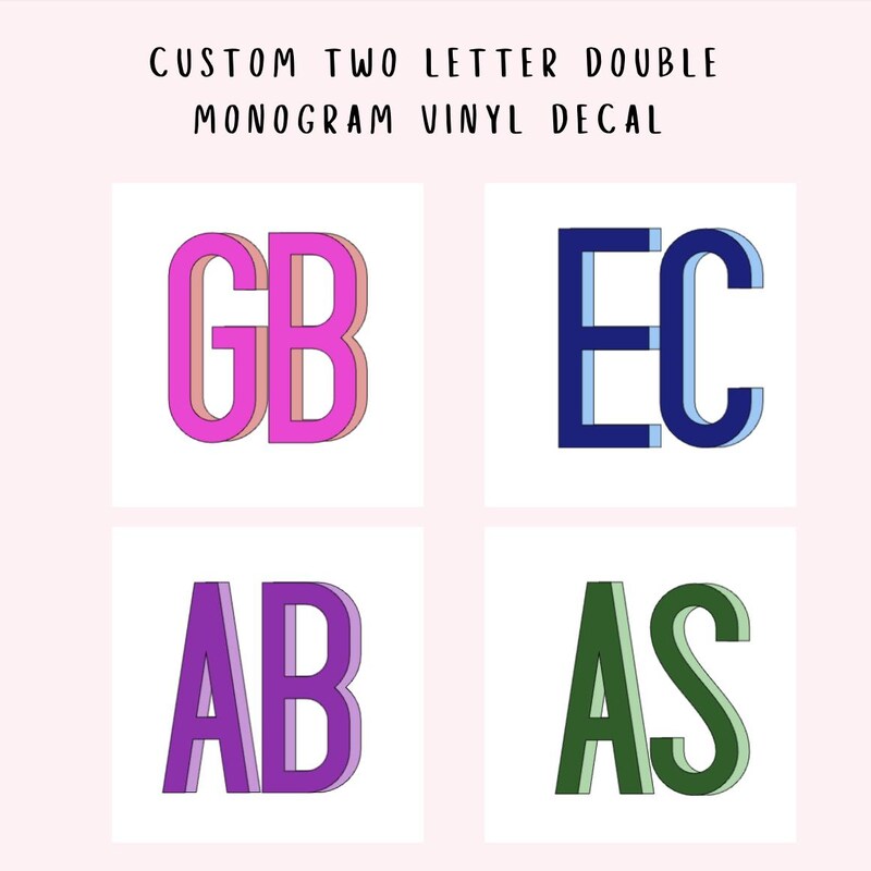 Initials Decal - Etsy