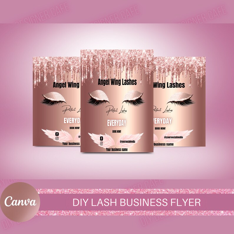 DIY LASH Business Flyer INSTAGRAM Post Lash Template Editable - Etsy