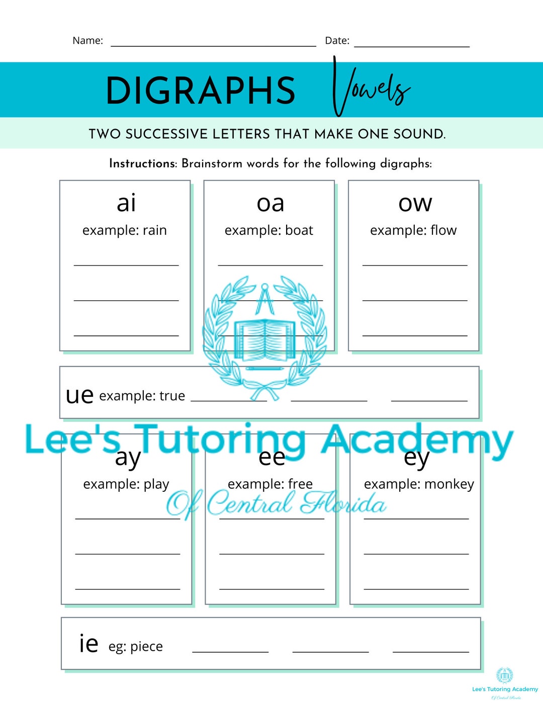 Kindergarten - 1st Grade| Phonics| Vowel Teams| Reading| Spelling ...