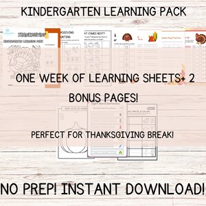 Kindergarten Worksheets| Homeschool Printable| Fall Learning Activities ...