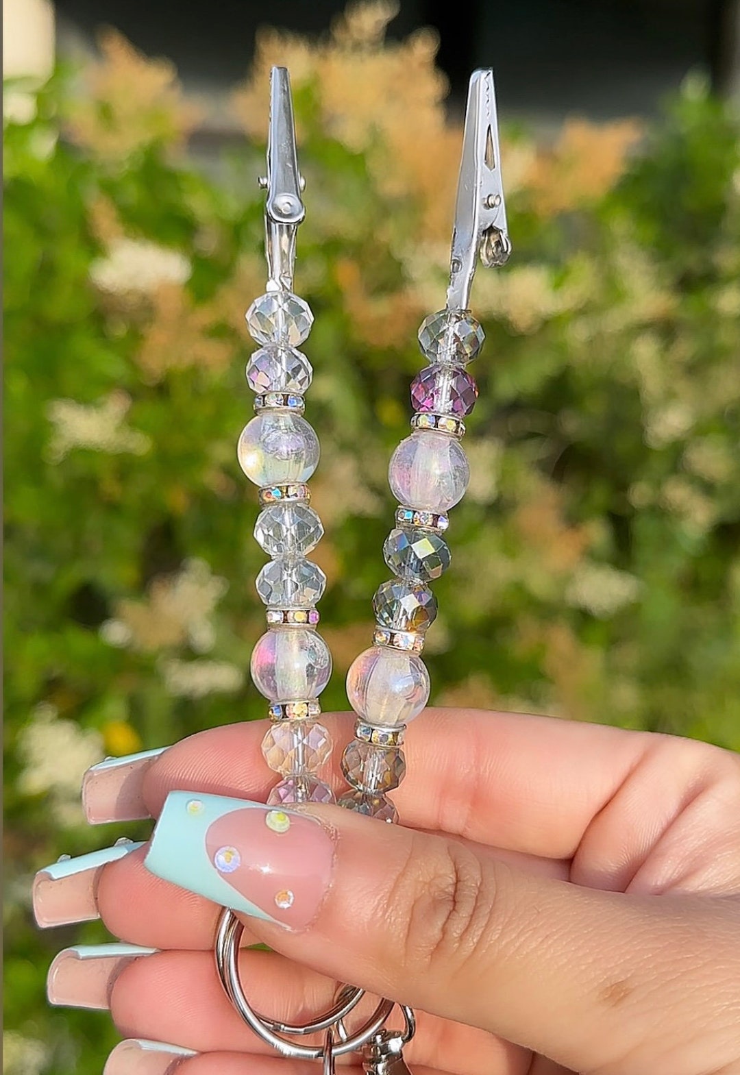Crystal Ball Clips - Etsy