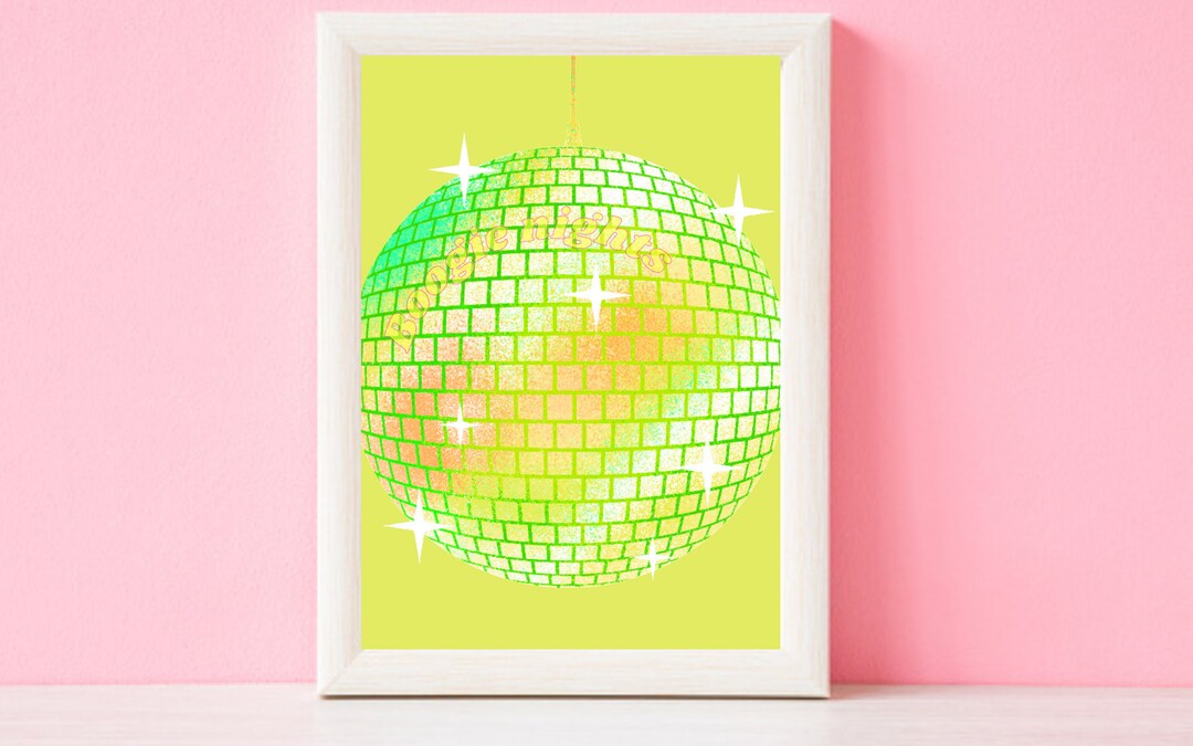 Boogie Nights Disco Print | Printable Poster | Retro Print | Green Wall ...