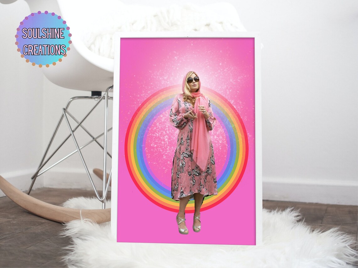 Jennifer Coolidge Rainbow Portrait Poster | White Lotus Poster | Tanya ...