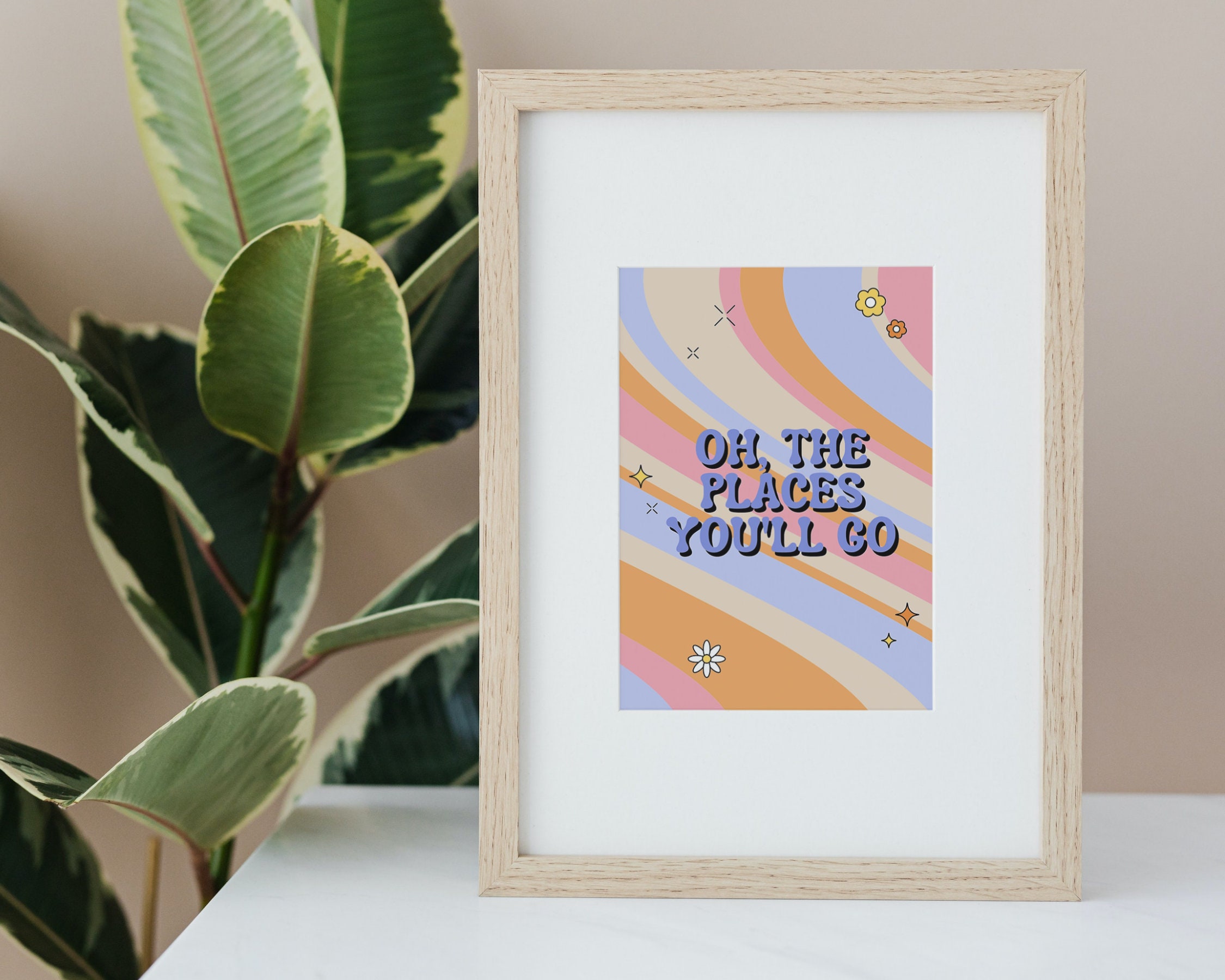 Oh, the Places You'll Go Dr. Seuss, Funky Wall Art, Maximalist Decor ...