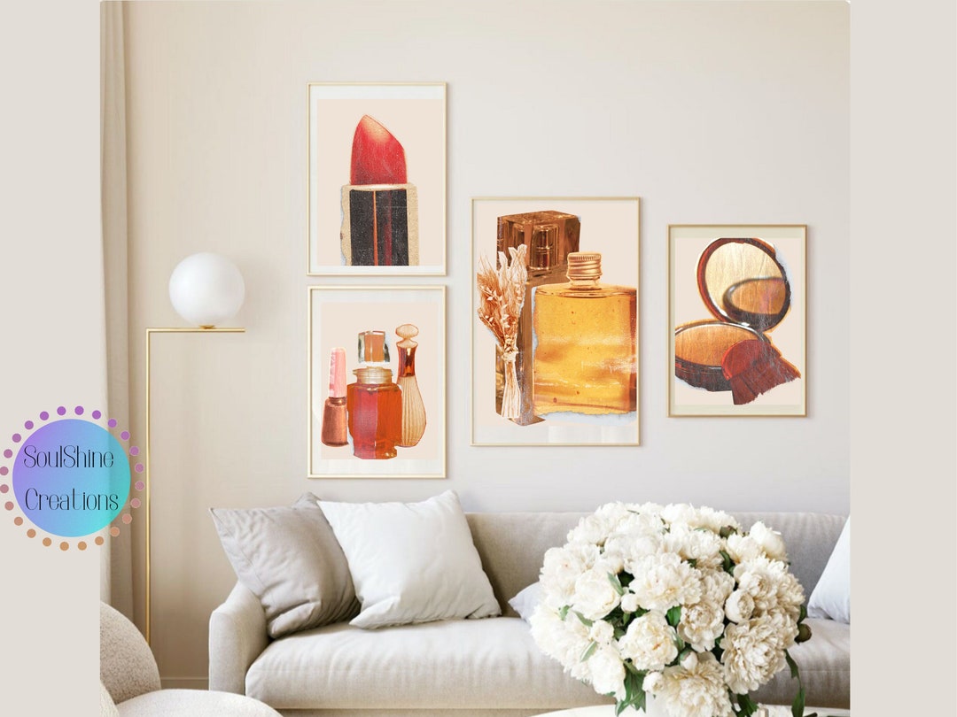 Vintage Vanity Print Set| Makeup Posters| Digital Art| Feminine Wall ...
