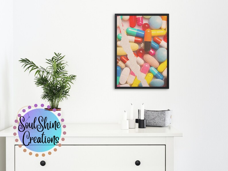 Pill Poster | Pill Art | Retro Wall Art | Vintage Wall Art | Vintage ...