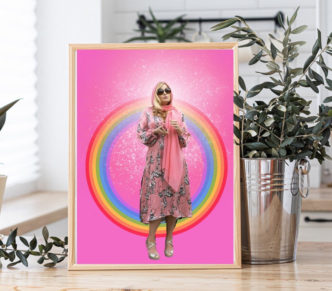 Jennifer Coolidge Rainbow Portrait Poster | White Lotus Poster | Tanya ...