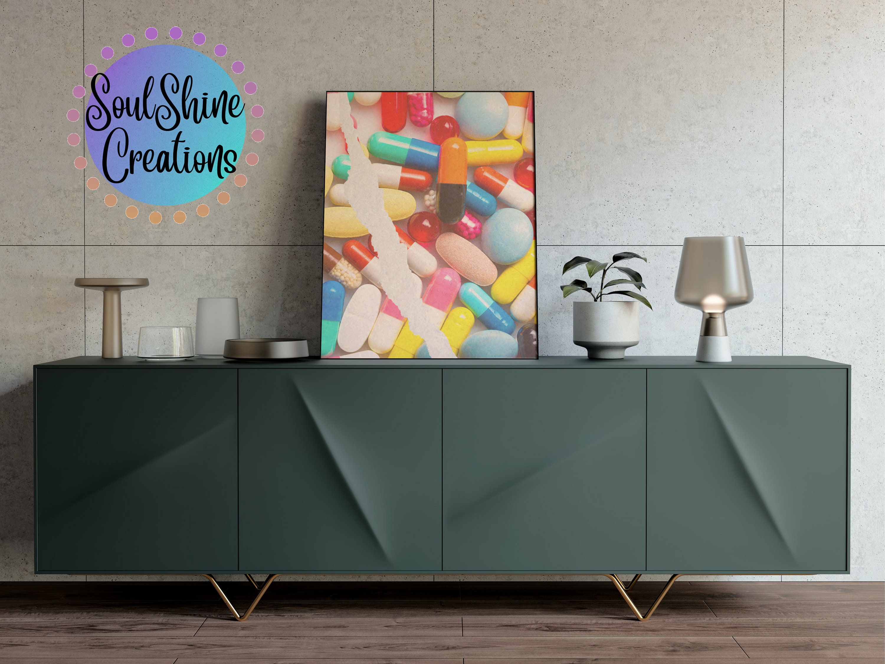 Pill Poster | Pill Art | Retro Wall Art | Vintage Wall Art | Vintage ...