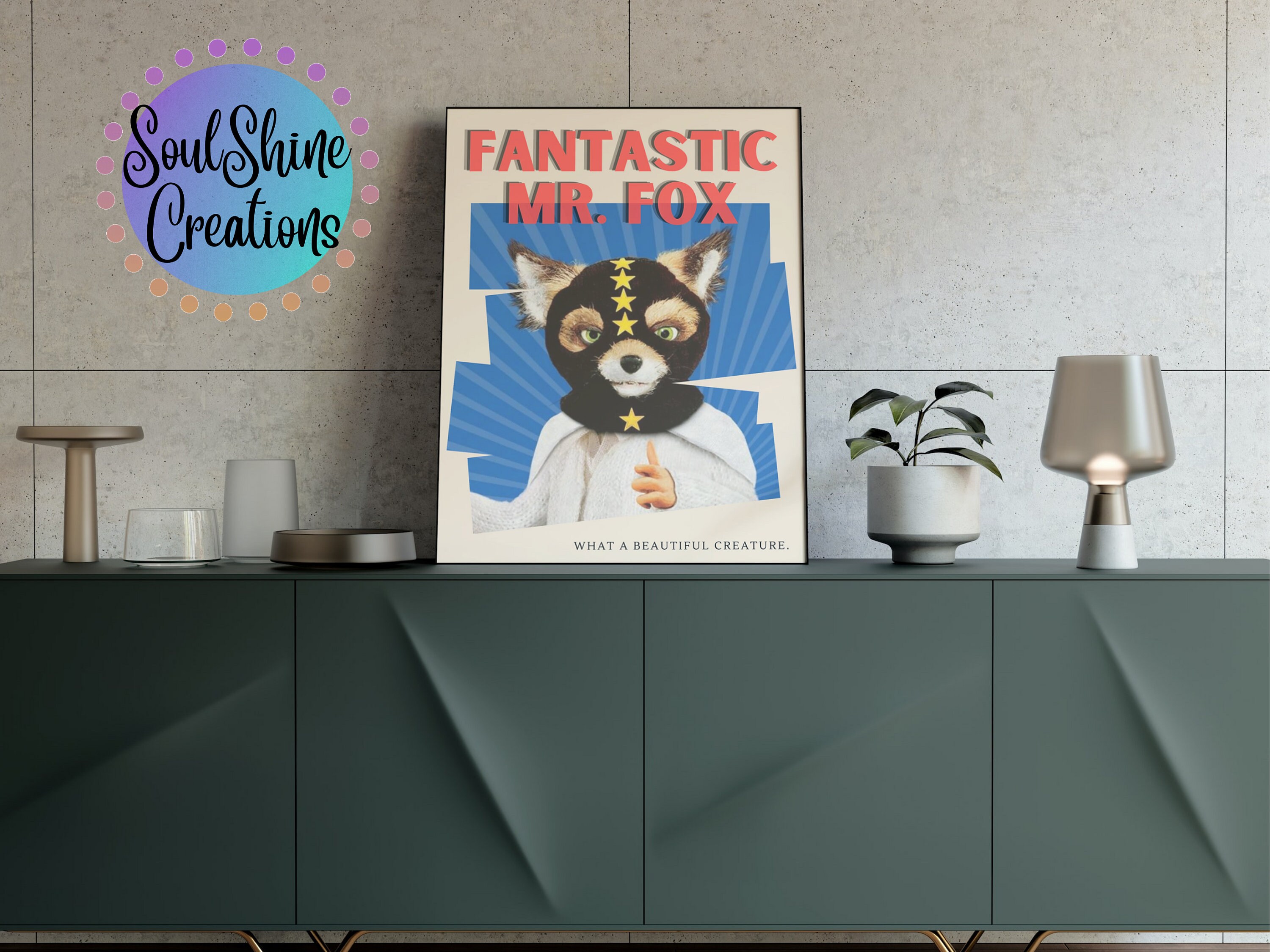 Fantastic Mr. Fox Poster Fantastic Mr. Fox Digital Poster Wes Anderson ...