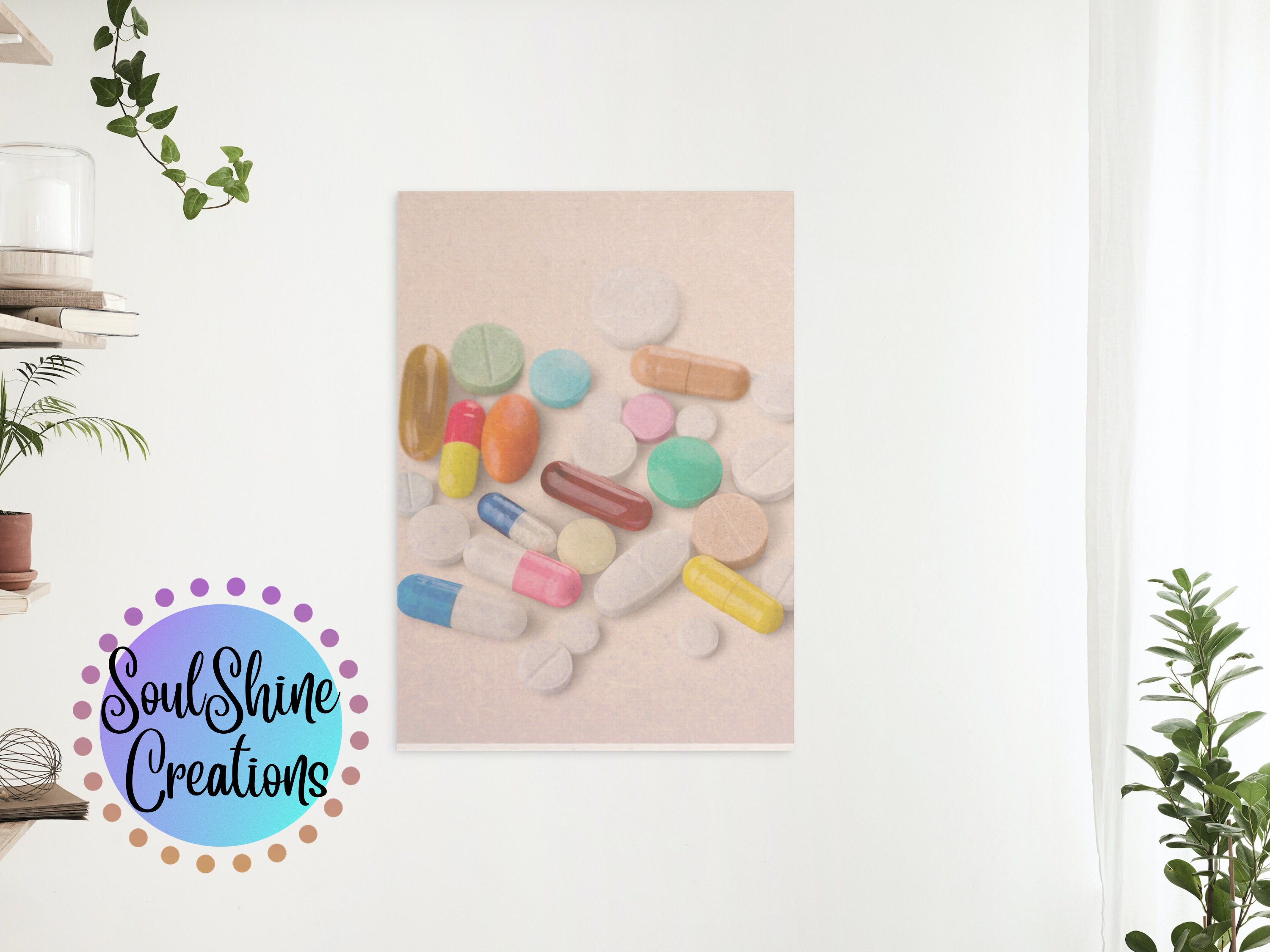Pill Poster | Pill Art | Retro Wall Art | Vintage Wall Art | Vintage ...