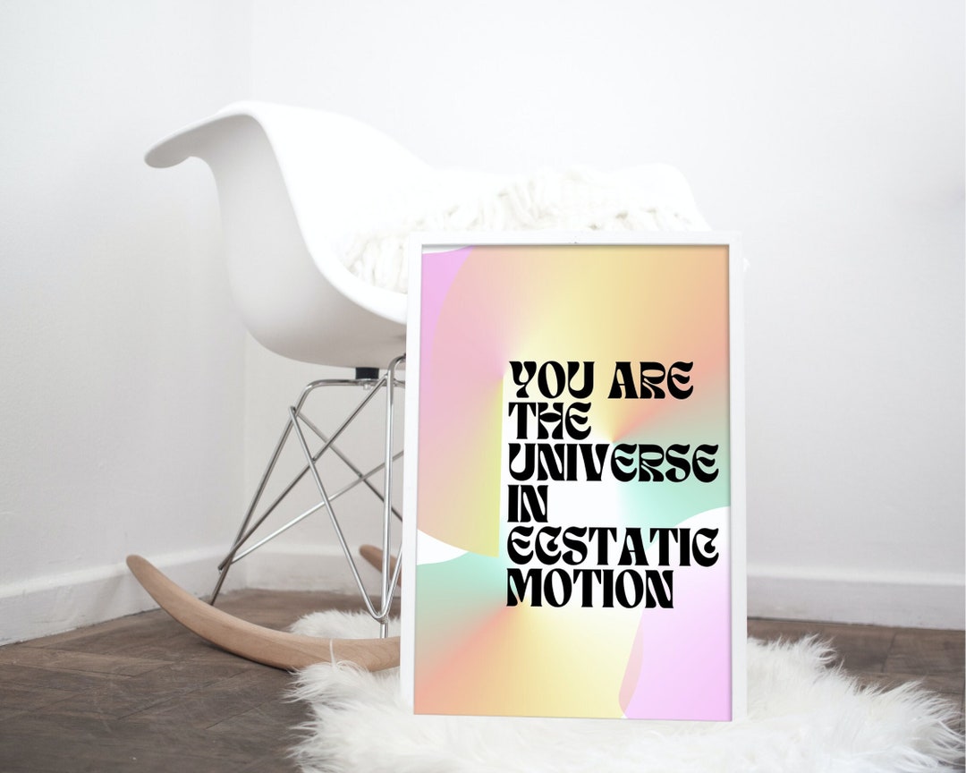 You Are the Universe, Inspirational Quotation Wall Art, Funky Wall Art ...