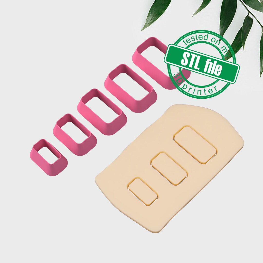 Basic Shapes Rectangle, 5 Sizes, Digital STL File for 3D Printing ...