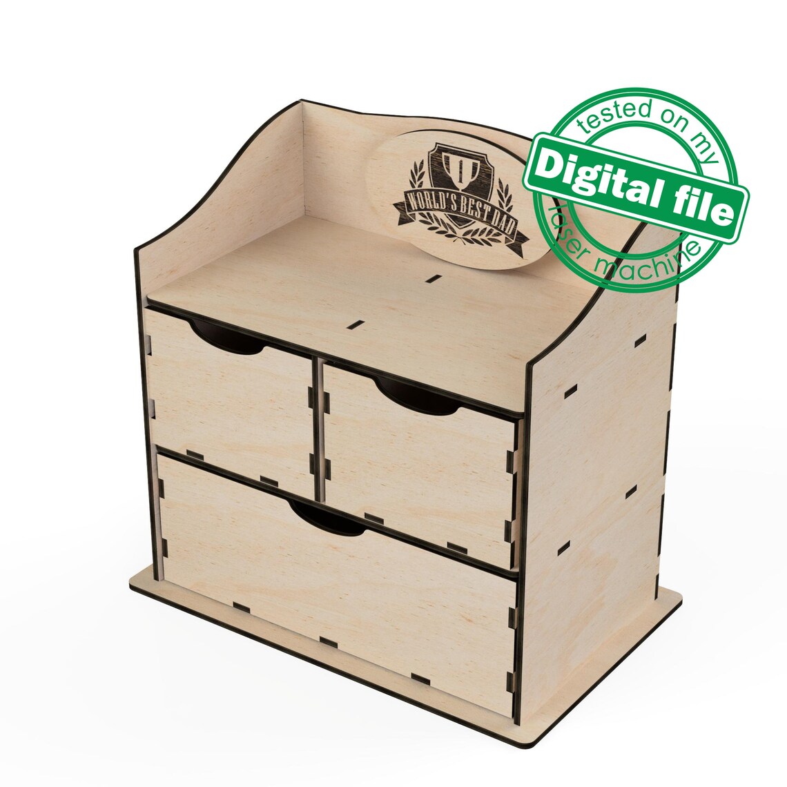 DXF SVG Files for Laser Small Wooden Chest of Drawers Box - Etsy