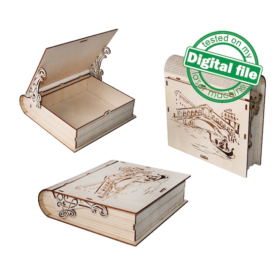 DXF SVG Files for Laser Gift Book Box Italy Flexible - Etsy