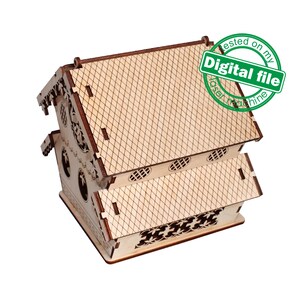 DXF, SVG Files for Laser Easter Bunny Candy House, House With Opening ...