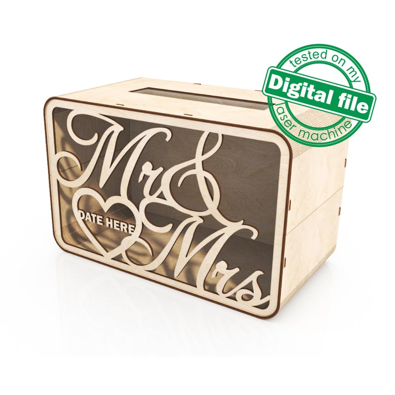 DXF SVG Files for Laser Wedding Card Box Money Box | Etsy Australia