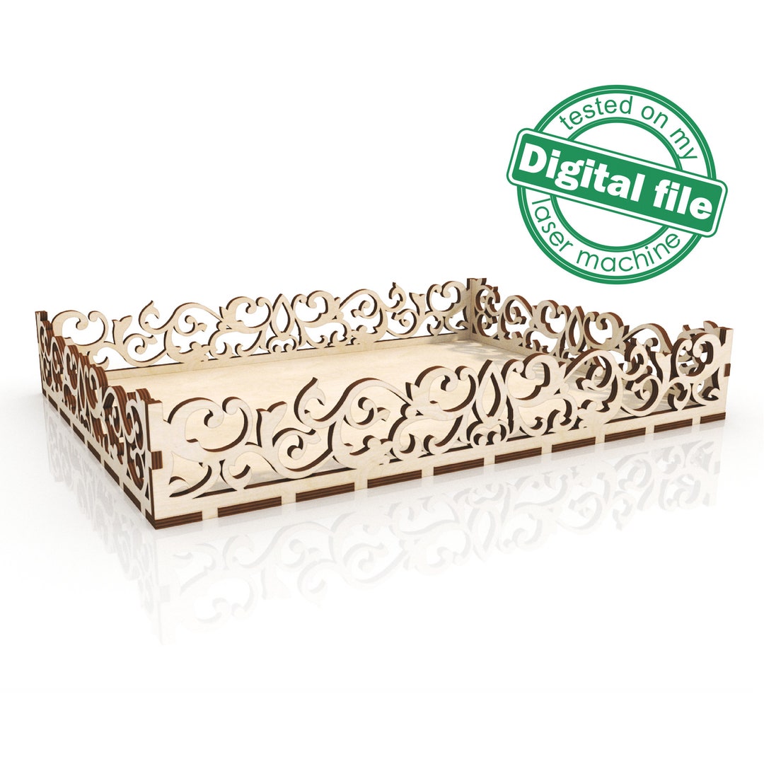 DXF, SVG Files for Laser Carved Tray, Farmhouse, Glowforge, Home Bakery ...