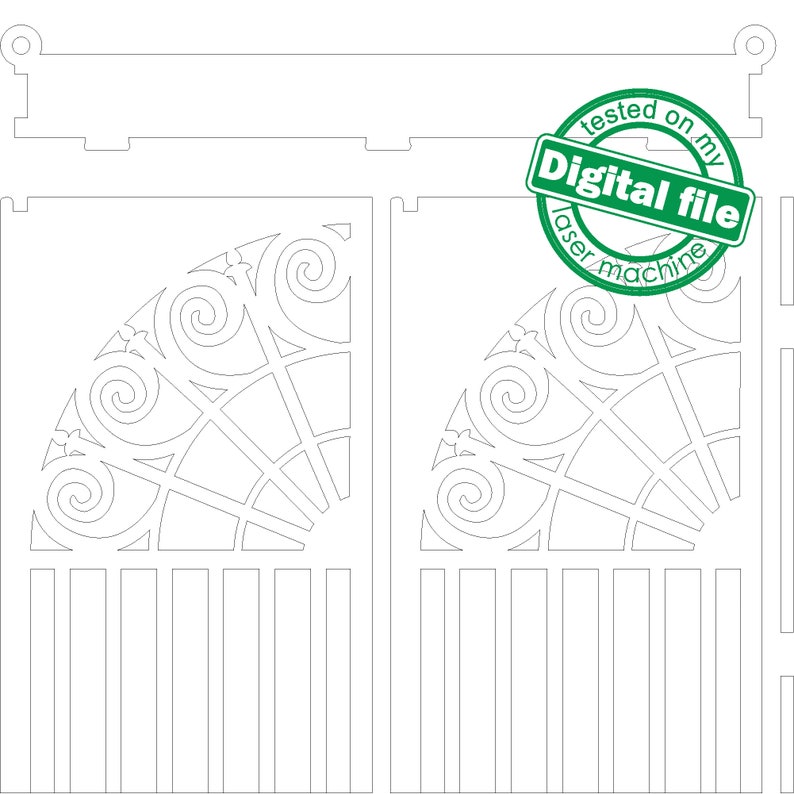 DXF SVG Files for Laser Wedding Invitation Box Iron Gate - Etsy