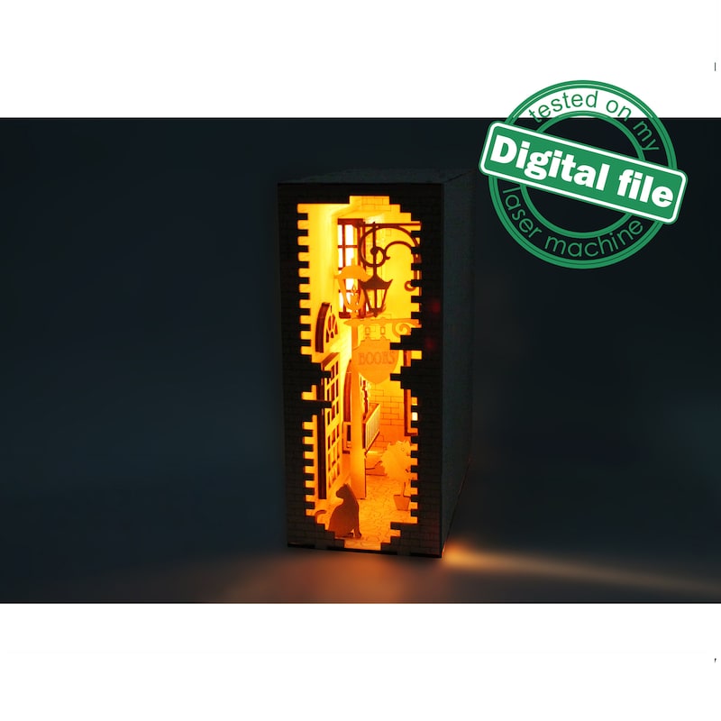 Book Nook Laser Cut Dxf Svg - Etsy