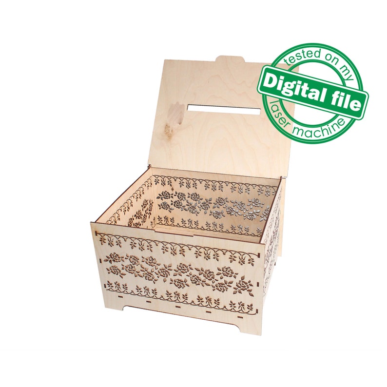 DXF SVG Files for Laser Wedding Card Box Money Box Vector - Etsy Australia