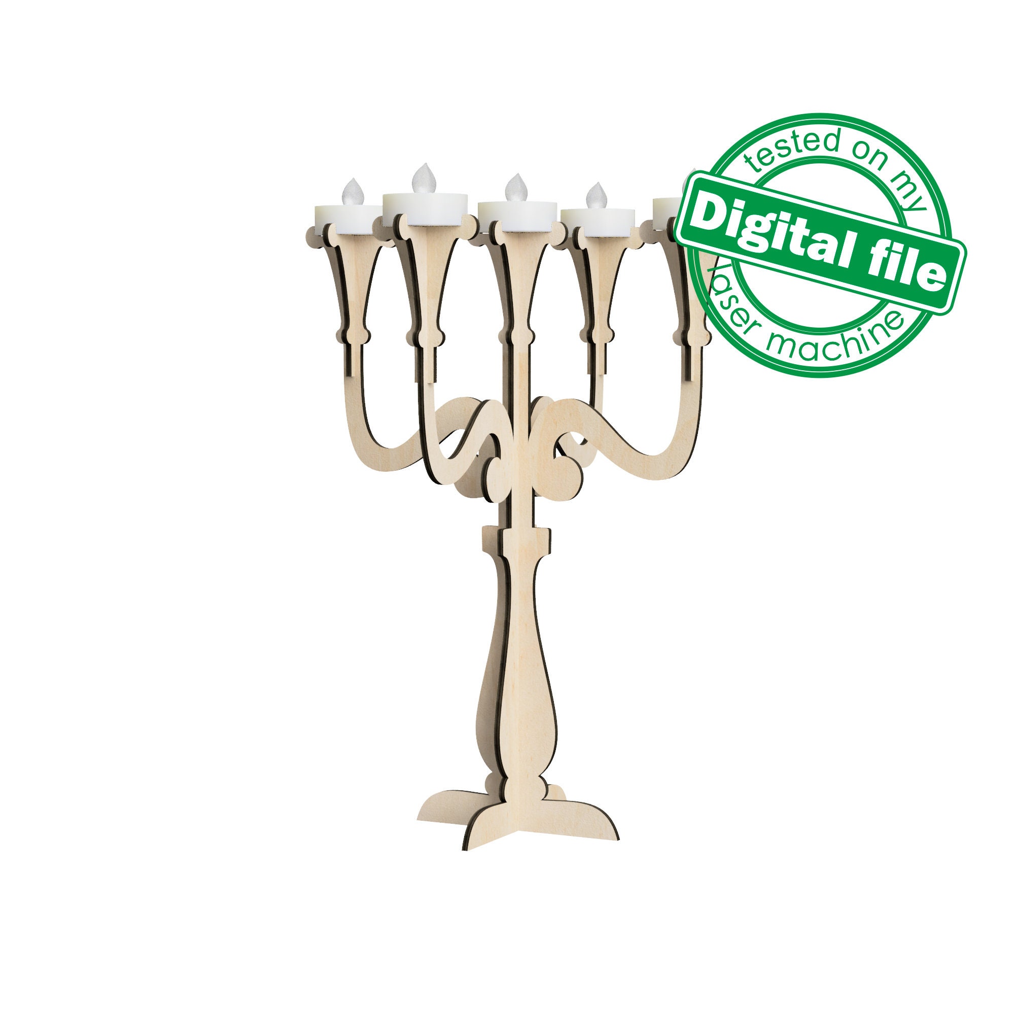 DXF, SVG Files for Laser Tea Сandle Holder, Vector Project, Glowforge ...