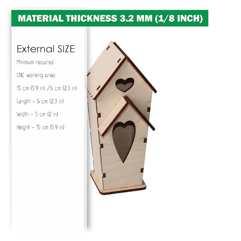 DXF SVG Files for Laser Big Bundle of 6 Birdhouses Spring - Etsy