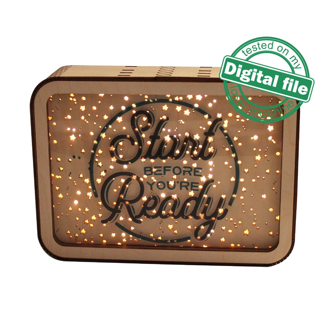 DXF SVG Files for Laser Light Box Template Interchangeable - Etsy