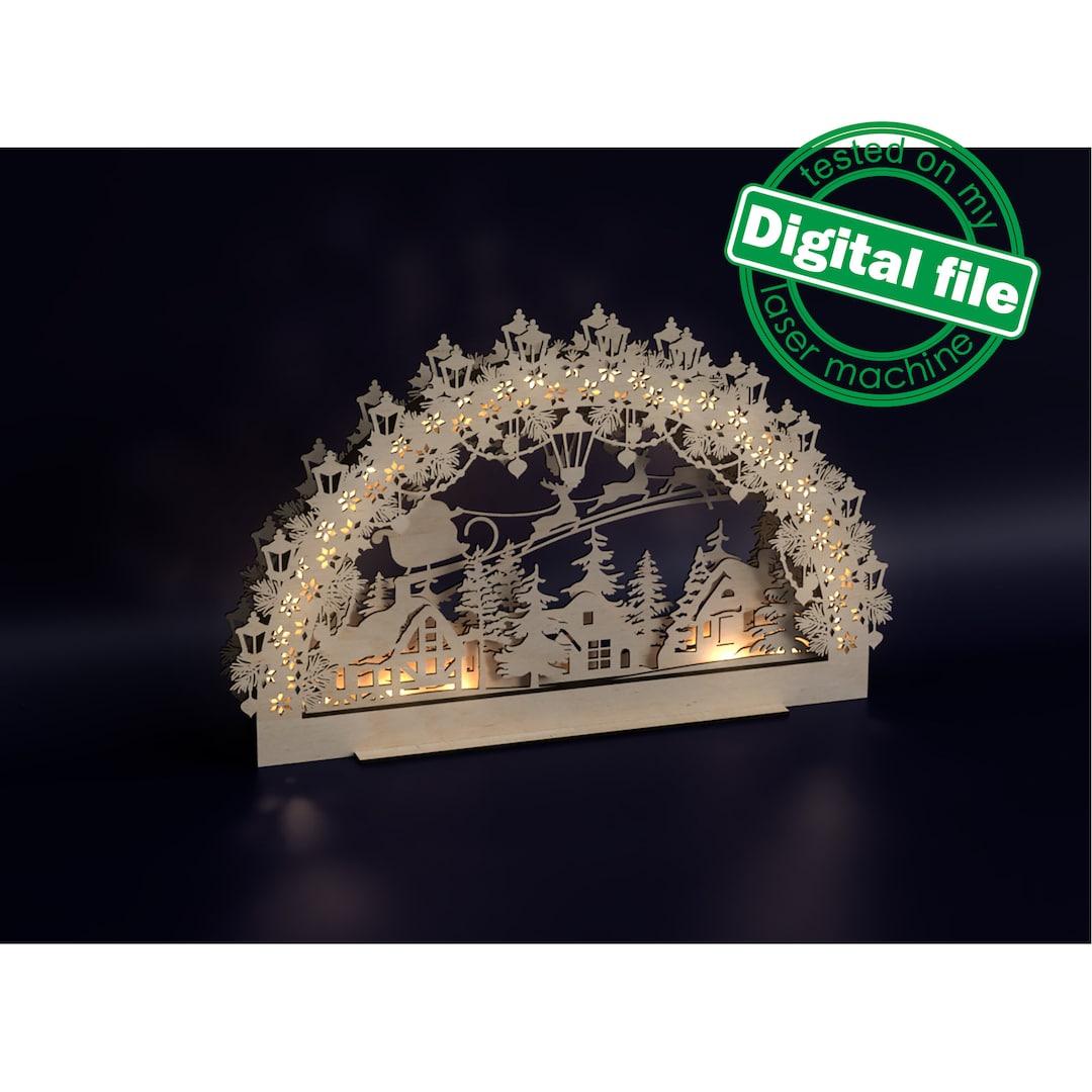 DXF, SVG File for Laser Electrically Illuminated Light Arch ...