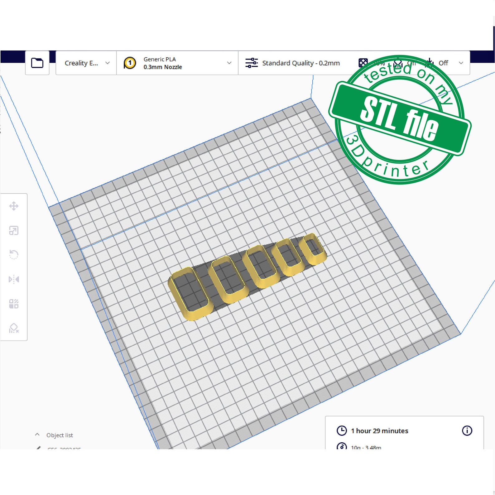 Basic Shapes Rectangle 5 Sizes Digital STL File for 3D - Etsy