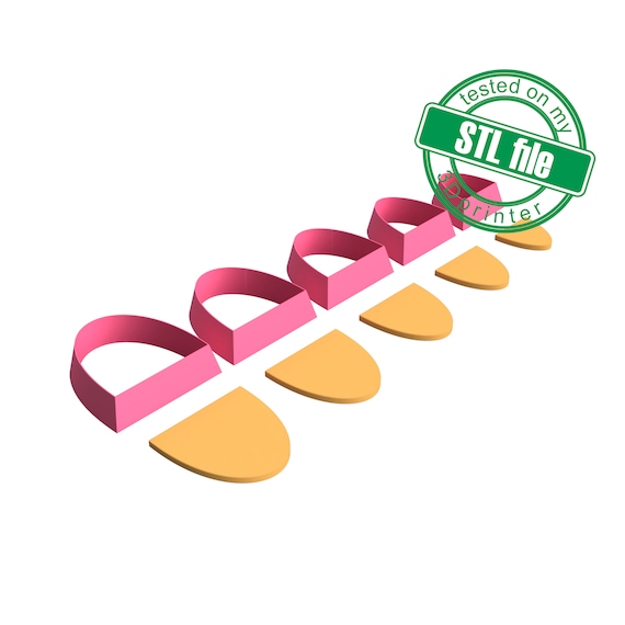 Basic Shapes Half Oval 5 Sizes Digital STL File for 3D - Etsy