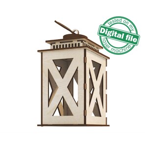 DXF, SVG Files for Laser Lantern Candle Holder, Five Different Designs ...