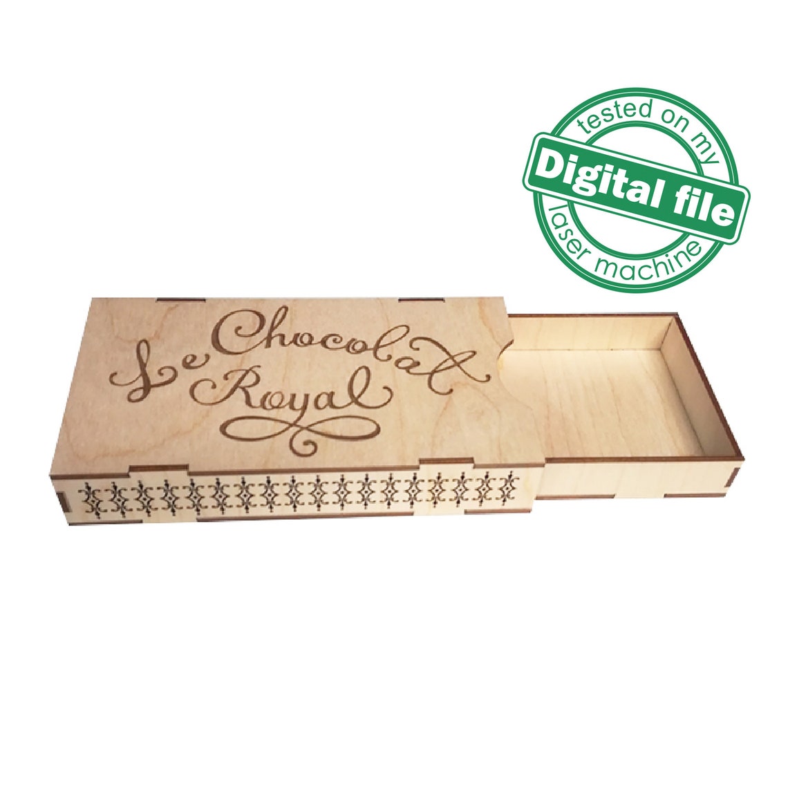 DXF, SVG Files for Laser Drawer Box Chocolate Royal, Openwork Carved ...
