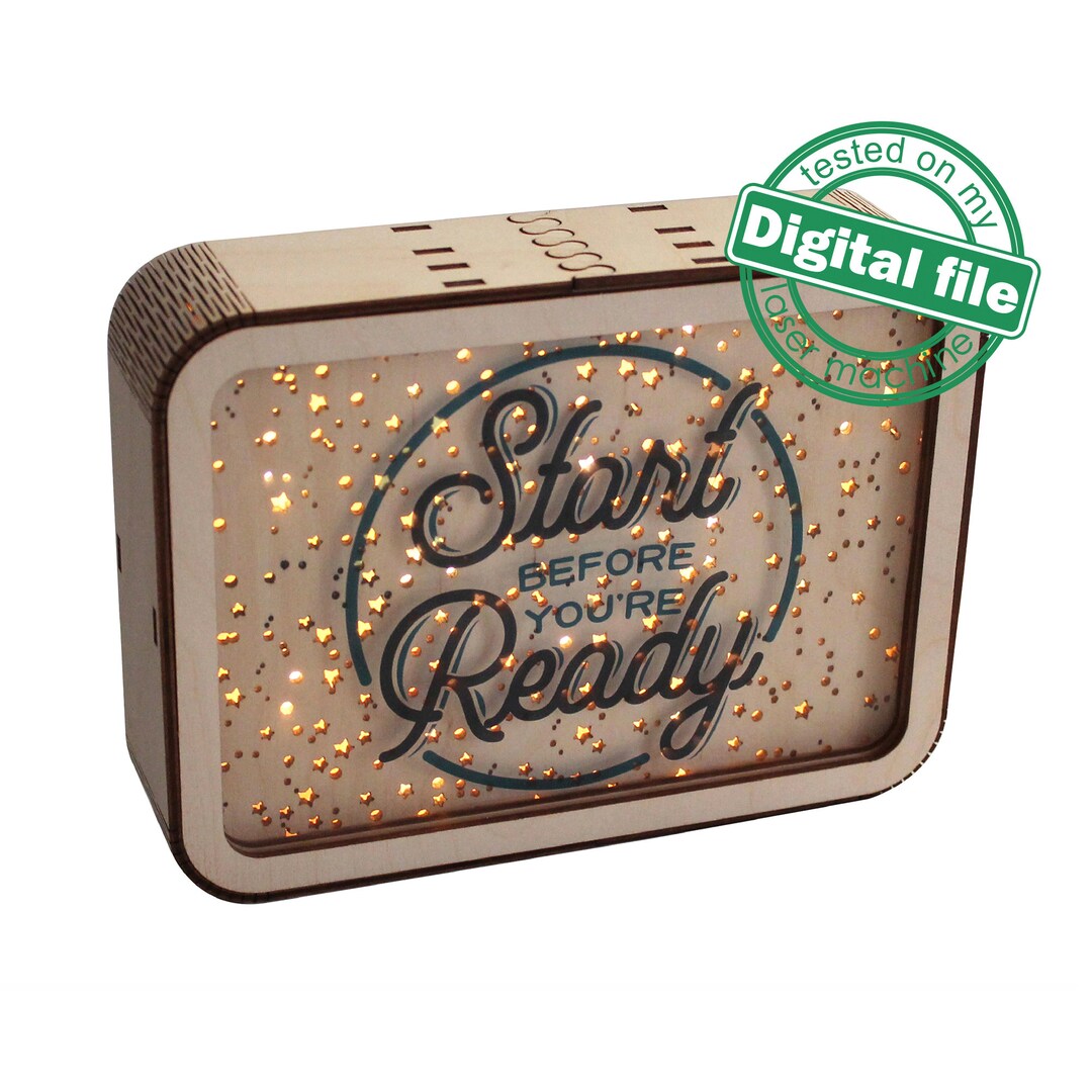 DXF, SVG Files for Laser Light Box Template, Interchangeable ...