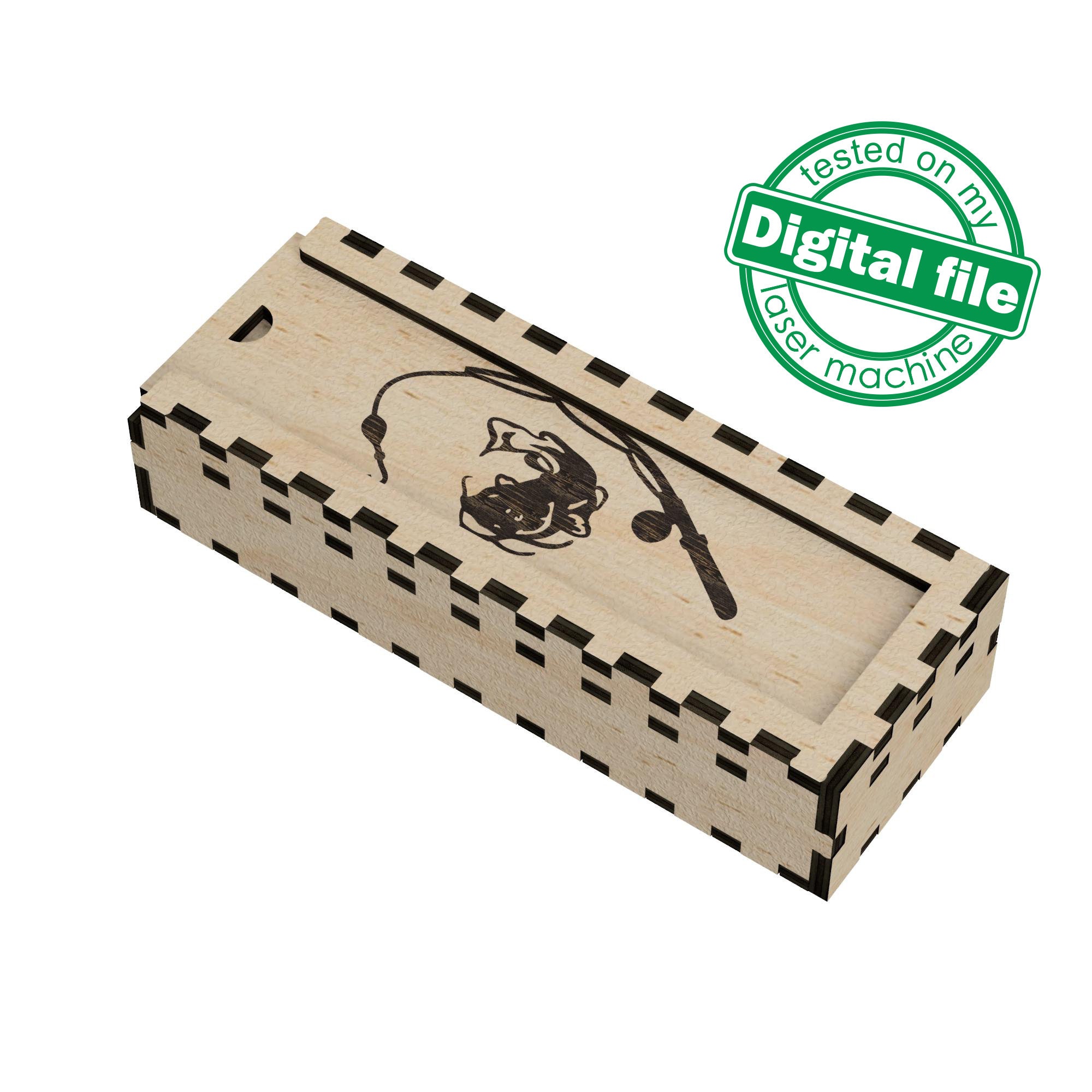 Laser Cut Fishing Hook Box SVG DXF: Engraved Fisherman Gift (digital ...