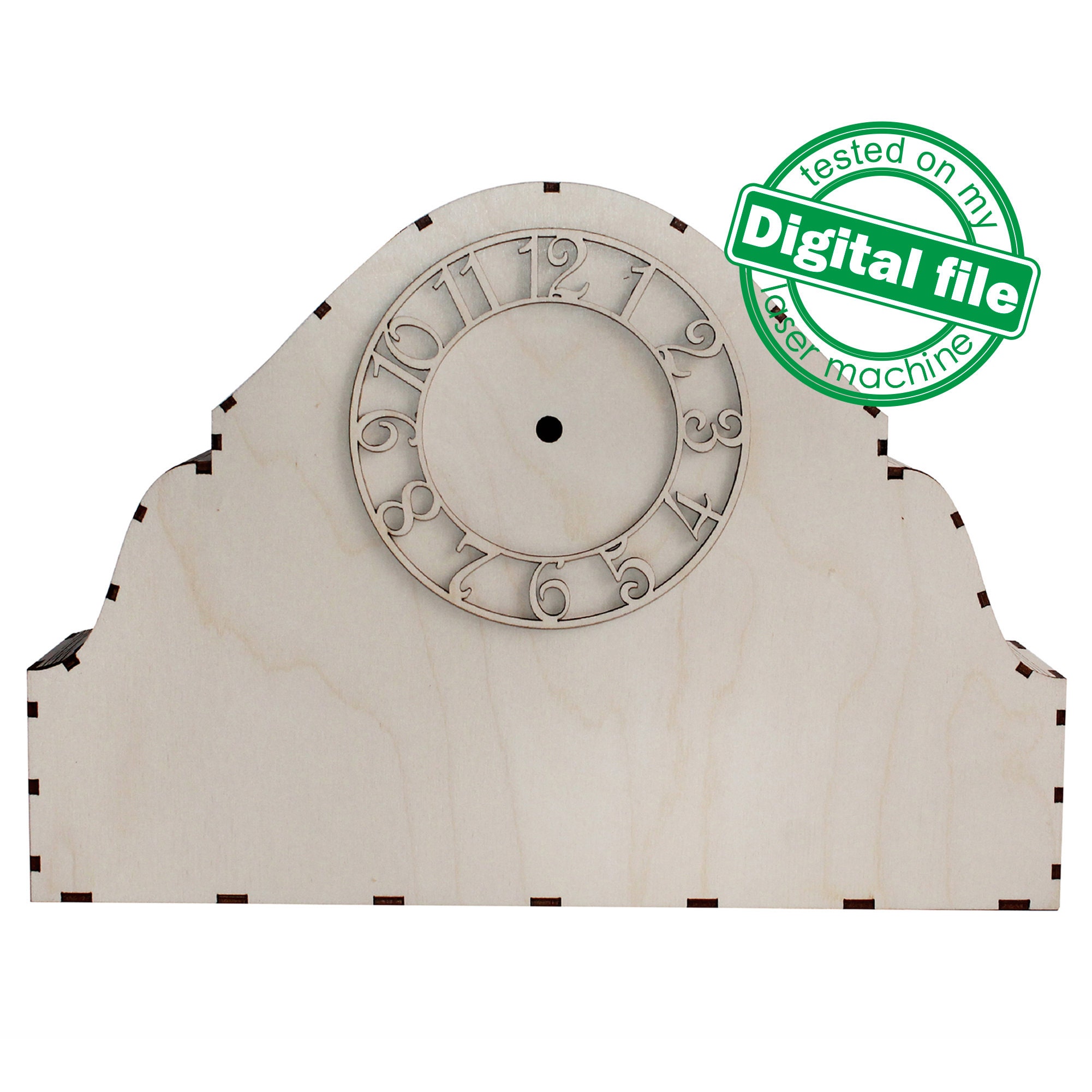 DXF SVG Files for Laser Unique Modern Mantel Clock Flexible - Etsy