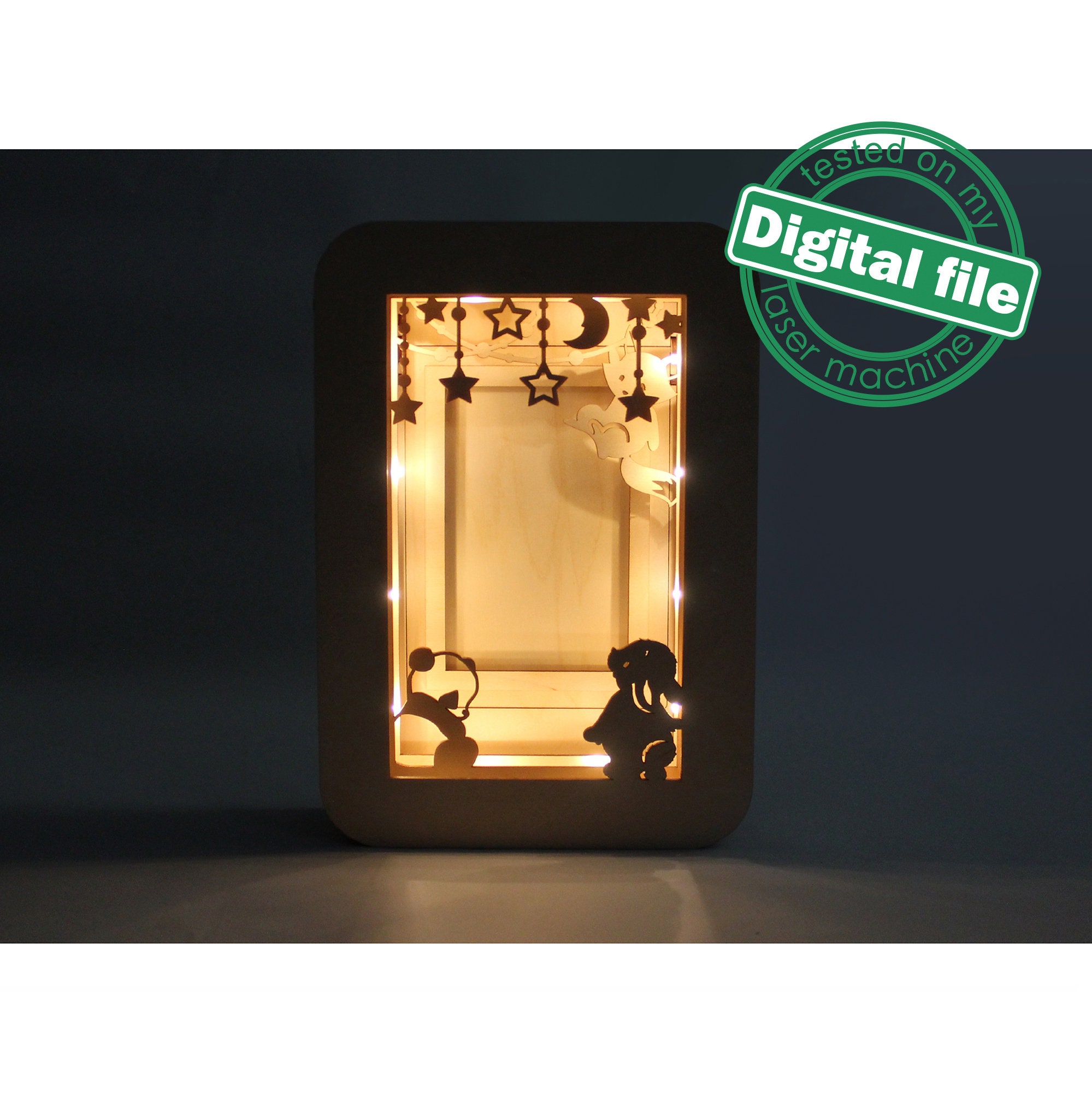 DXF SVG Files for Laser Light Box Kids Photo Frame Photo - Etsy