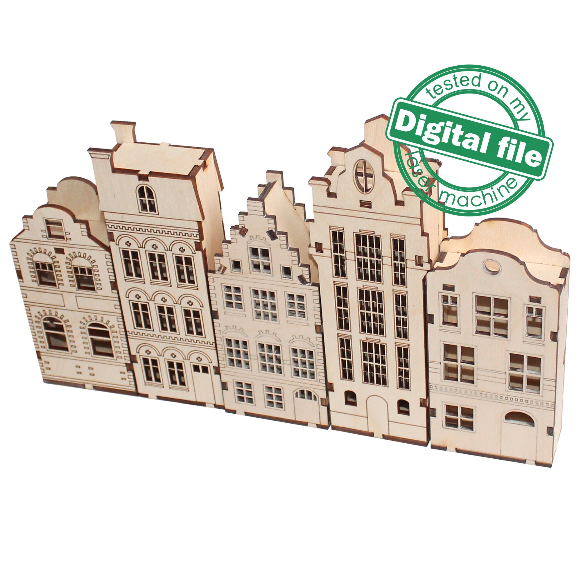 DXF SVG Files for Laser Tiny Scandi Houses 5 Different - Etsy