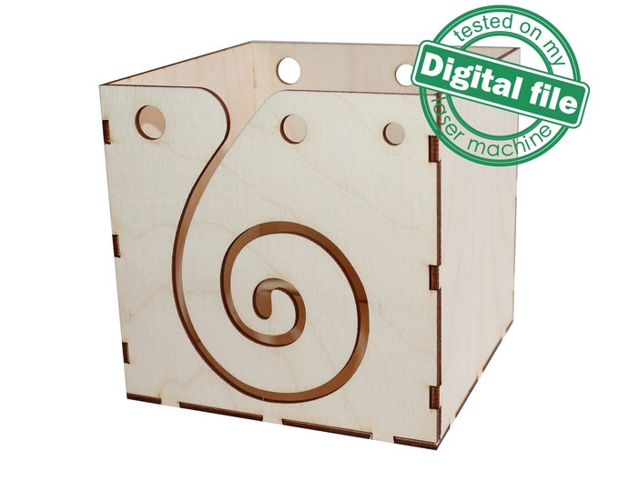 Laser Cut Yarn Box SVG DXF: Crochet Knitting Storage (digital Download ...
