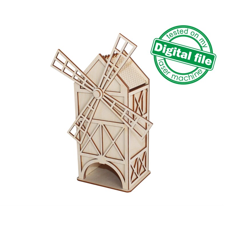 DXF SVG Files for Laser Light-up Wooden Windmill Tea Light - Etsy