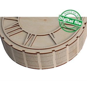 DXF, SVG Files for Laser Unique Modern Wall Oval Clock, Flexible ...