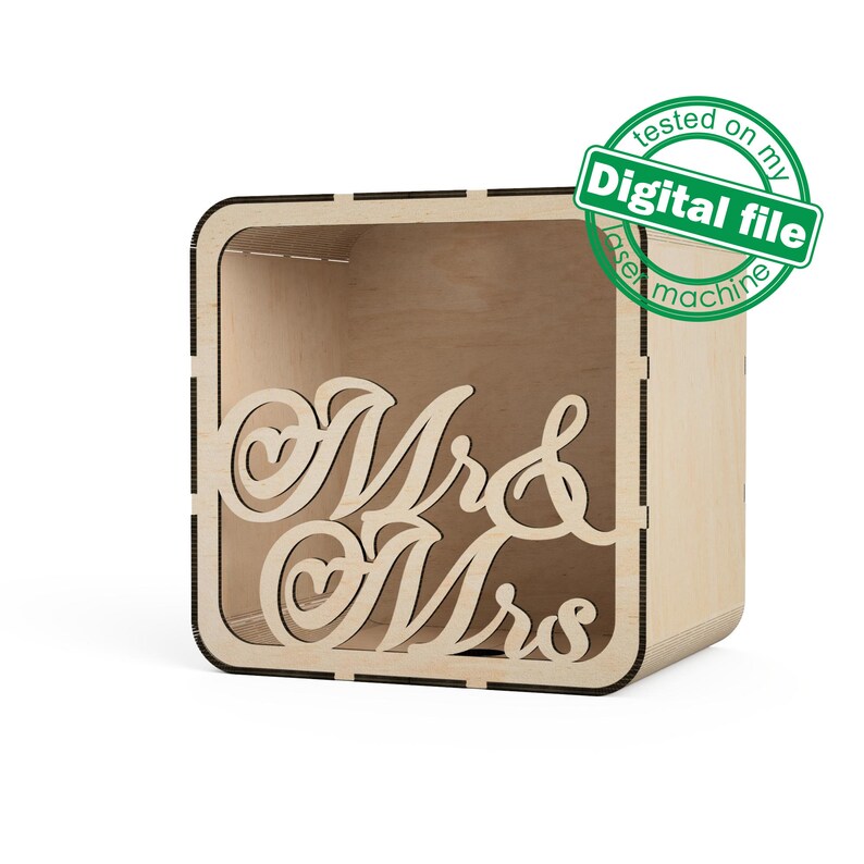 DXF SVG Files for Laser Personalized Wedding Card Box Box | Etsy